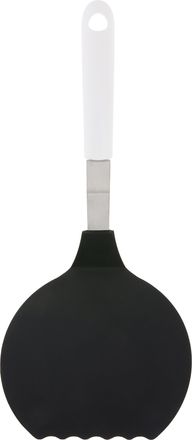 Fackelmann Omelettewender 34,5 cm ARCADALINA, Crepewender mit praktischem Griff, Pfannkuchenwender für beschichtete Töpfe und Pfannen (Farbe: Weiß/Schwarz), Meng