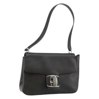 Ferragamo Sac bandouli&egrave;re en cuir Pre-owned - Femme - Pre-owned - Noir - Taille: ONE Size