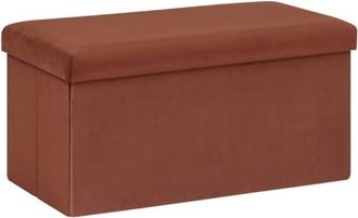 Atmosphera Atmosphera - Pouf Pliant Double tess 76x38cm Ambre