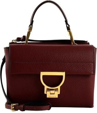 Coccinelle Cuir sac à épaule bandoulière sac de soirée Arlettis Handbag Grainy Leather Ribes framboise