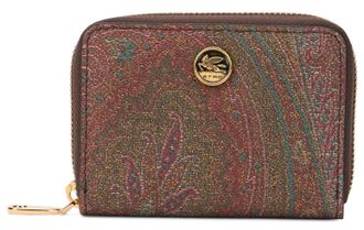 Etro Womens Wallet With Paisley Print Multicolour Cotton & Purses