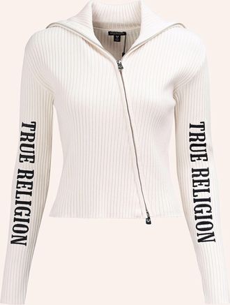 True Religion Sweater Zip weiss