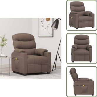 vidaXL The Living Store Massagesessel Taupe Stoff - Massagesessel