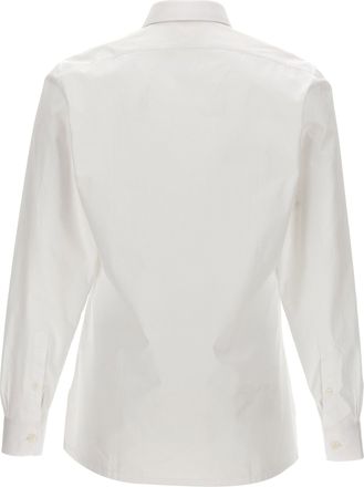Givenchy Logo-Embroidered Cotton Poplin Shirt - White