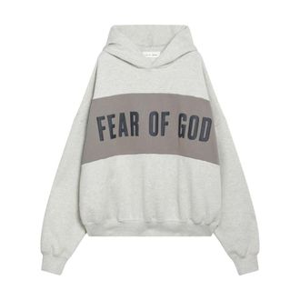Fear of God Cropped Relaxed Panelled Hoodie - - Sweatshirts & Hoodies - Herren - Grau - 2XL