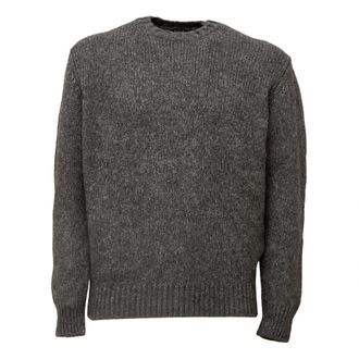 Fedeli Rundhals-Strickware - - Knitwear - Herren - Grau - 2XL