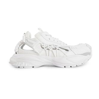 Versace Wei&szlig;e Mesh Leder Seil Sneakers - - Shoes - Damen - Wei&szlig; - 36 EU