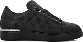 Philipp Plein baskets à logo strassé - Noir