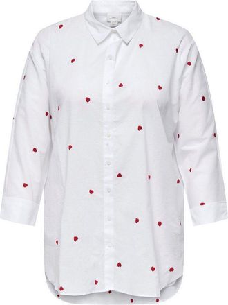 Only Carmakoma Langarmbluse CARNEW LINA GRACE LS EMB SHIRT WVN NOOS Baumwolle