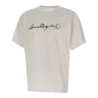 Maison Margiela Baumwoll-T-Shirt - - Tops - Herren - Wei&szlig; - L