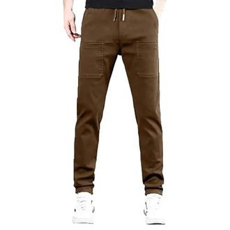Generic Pantalon de jogging pour homme - Coupe ajust&eacute;e - Pantalon de sport respirant - Imperm&eacute;able - Pantalon chino extensible et confortable - En tissu uni -