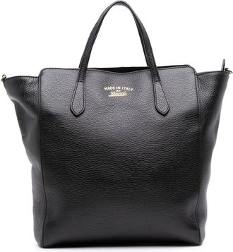 Gucci Hobo Bags - Leather Swing Convertible Tote - Gr. unisize - in Schwarz - f&uuml;r Damen