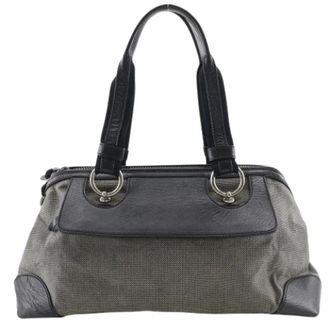 Bottega Veneta Pre-owned Canvas Schultertasche - - Pre-owned - Damen - Grau - ONE SIZE