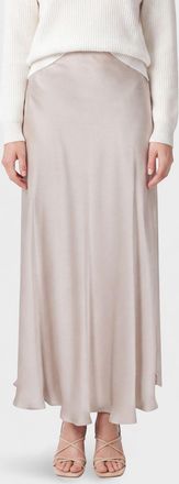 Herno Jupe crayon midi en satin &agrave; taille haute