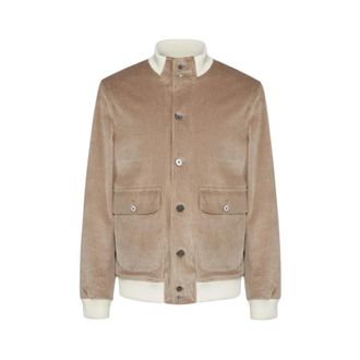 Fefē Bomber aus Samt - - Jackets - Herren - Beige - M