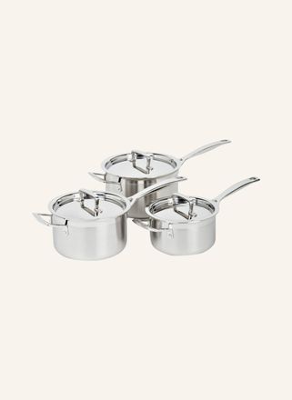 LE CREUSET 3-Tlg.Topf-Set 3-Ply-Plus silber