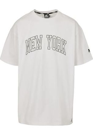 Starter Black Label Homme Starter New York Tee T-Shirt, Blanc, XS