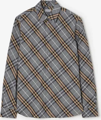Burberry Chemise droite en coton Check, Size: XXXL