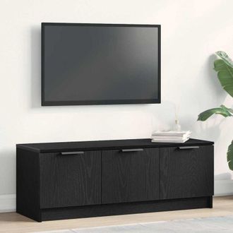 vidaXL Vidaxl - Meuble tv Ch&ecirc;ne noir 102 x 35 x 36,5 cm Bois ding&eacute;nierie