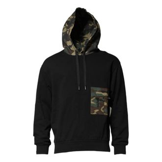 Dolce & Gabbana Schwarzer Camouflage Kapuzenpullover Pullover - - Sweatshirts & Hoodies - Herren - Schwarzk - S