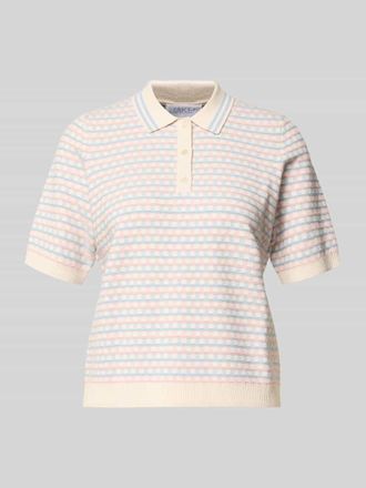 Jake*s Strickshirt aus Viskose-Mix mit Polokragen