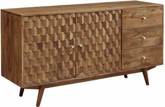 Massivmoebel24 Buffet 145x42 Acacia laqué Bois naturel MOSAYK 106