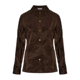 Ganni Shirt mit Bindeband - - Blouses & Shirts - Damen - Braun - XS