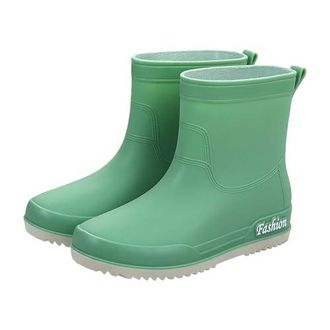Generic Bottes de pluie en caoutchouc pour femme - Bottes mi-hautes - Séchage rapide - Unisexe - Bottines courtes tendance - Chaussures deau légères - Chaussu