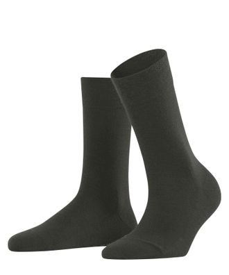Falke Damen Socken Sensitive Berlin W So Wolle Baumwolle mit Komfortbund 1 Paar, Gr&uuml;n Military 7826, 35-38