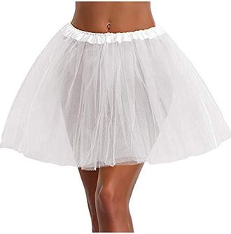 Generic Costume de carnaval - Jupe en tulle pour femme - Jupon court - Robe de bal courte - Robe de ballet - Carnaval - Tutu - Jupon brillant - Pour femme - C