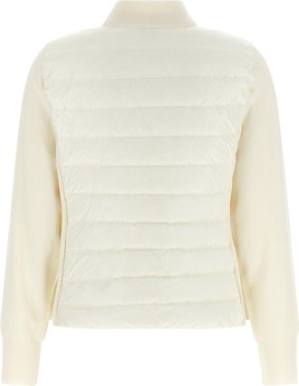 Moncler Quilted Hybrid Down Jacket - White