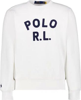 Polo Ralph Lauren Herren Pullover wei&szlig; Baumwolle unifarben