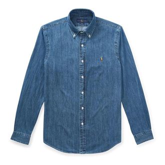 Ralph Lauren Chemise en Denim Slim Fit Bleue - Homme - Chemises - Bleu - Taille: 2XL