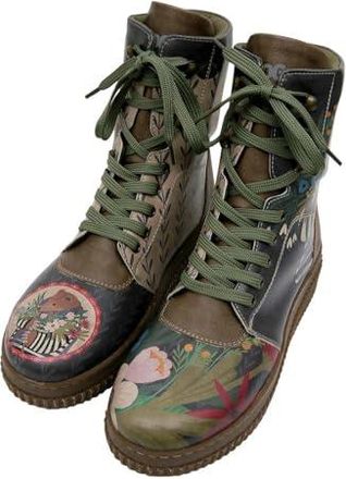 Dogo Future Boots - Bottes végétaliennes pour femme et bottines durables et colorées - Bottes tendance et confortables pour femme, ours et fleurs, 37 EU