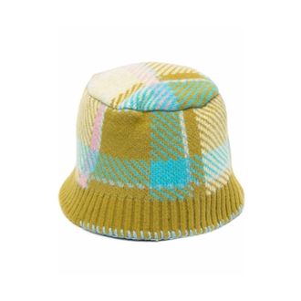 Ader Error Karierte Gestrickte Eimerhut - - Accessories - Herren - Mehrfarbig - M