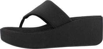 FitFlop Femme, Chaussures, Noir, Taille: 39 EU Platfforms Wedge Toe-Post Sandal