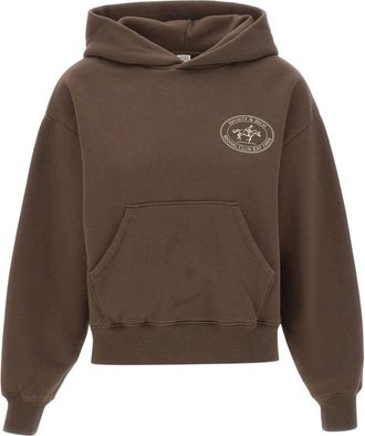 Sporty & Rich SweaT-shirt Elaine Riding Club - Femme - Sweatshirts et sweats &agrave; capuche - Brun - Taille: 36 FR