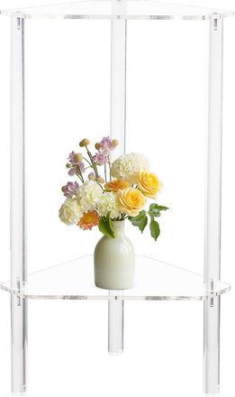 Generico Beistelltisch aus Acryl, transparent, vielseitig einsetzbar, mit 2 Ebenen f&uuml;r Kaffee, modern, transparent, elegant, praktisch, platzsparend