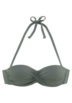 Lascana Damen Bügel-Bandeau-Bikini-Top mit wattierten Cups und Stäbchen
