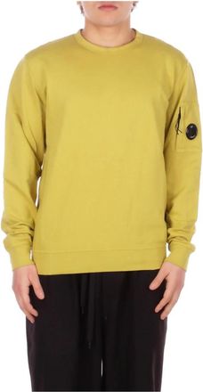 C.P. Company C.p. Company, Homme, Sweatshirts et sweats &agrave; capuche, Jaune, Taille: M Light Fleece Crewneck SweaT-shirt