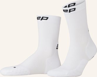 CEP Cep Laufsocken Core Run Compression Socks Mid Cut weiss