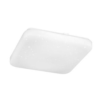 Eglo LED Deckenlampe Pogliola, Deckenleuchte mit Kristall-Effekt und Dip Switch, Lampe Decke K&uuml;che, Metall und Kunststoff in Wei&szlig;, warmwei&szlig;, neutralwei&szlig;, k