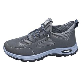 Generic Baskets de s&eacute;curit&eacute; pour homme - Coupe arqu&eacute;e - Fermeture facile - Doublure en maille - Bout en acier - L&eacute;g&egrave;res et respirantes - Semelle int&eacute;rieure re