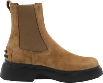 Tod's Tods Stiefel - Boots With Suede Upper And Sole - Gr. 38,5 (EU) - in Braun - f&uuml;r Damen
