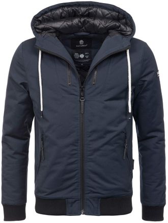 Navahoo Herren Winter Jacke leichte sportliche Jacke robust wasserabweisend Winddicht B623 [B623-Hunter-Navy-Gr.S]
