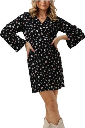 Object Schwarzes Minikleid mit langen &Auml;rmeln - - Dresses - Damen - Mehrfarbig - XS