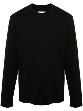 Jil Sander t-shirt en coton à logo imprimé - Noir