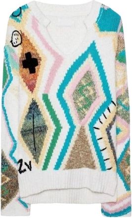 Zadig&Voltaire Femme, Pulls, Multicolore, Taille: 40 FR Sonny Kilim Jumper