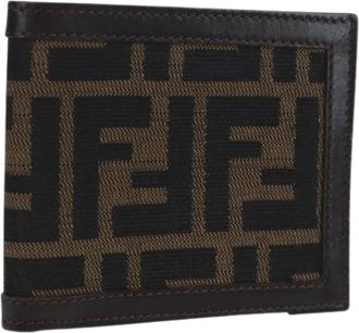 Fendi Pre-owned Vintage Zucca Bifold Wallet - Femme - Pre-owned - Brun - Taille: ONE Size