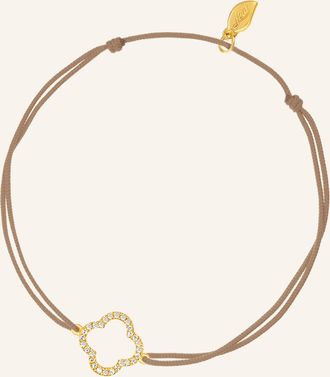 Leaf Freundschaftsarmband Clover Aus 18 Karat Gelbgold Mit Diamanten beige